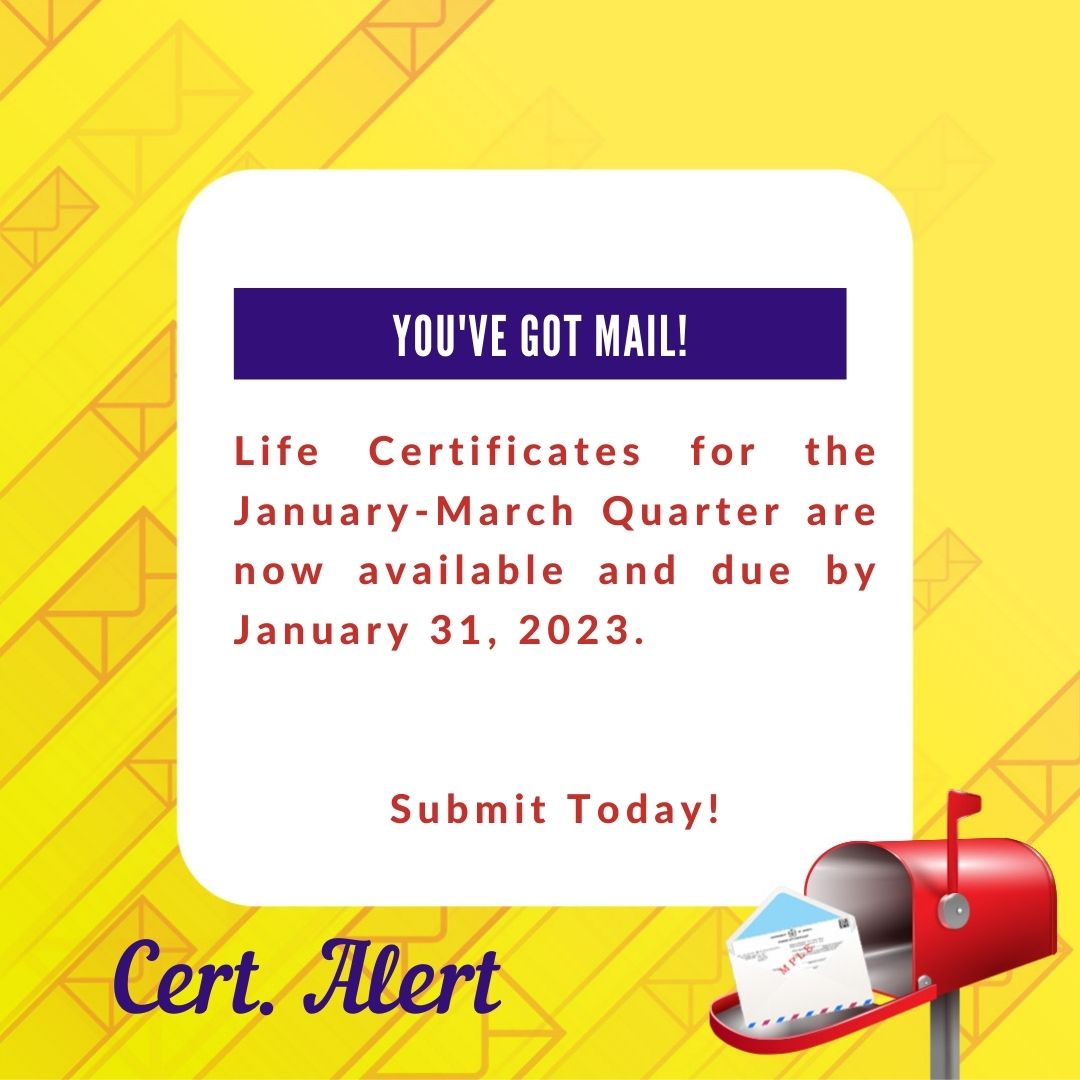 First quarter Life Certificate available now – Accountant General's ...