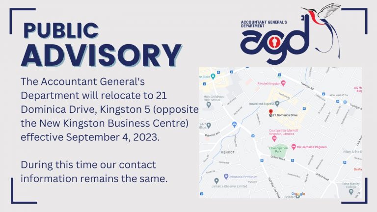 AGD Relocation Notice – Accountant General's Department